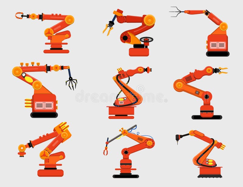 Robot Manipulators, Robotic Arms, Mechanical Hand Stock Vector ... Robot Manipulators, Robotic Arms, Mechanical Hand Stock Vector ...
