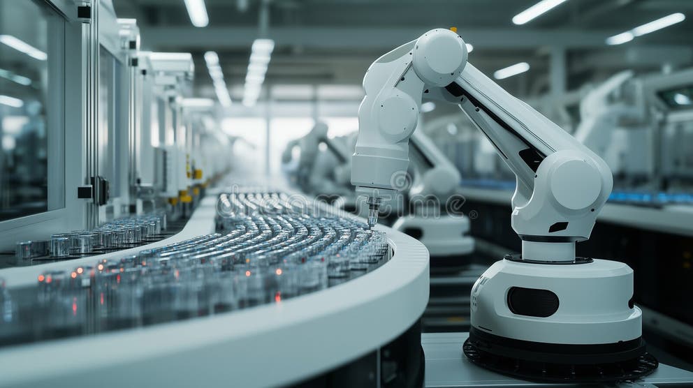 Automated Robotic Systems Operating on an Assembly Line in a Modern ...