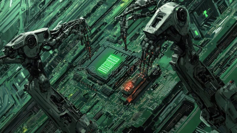 Robotic Computer Arms Stock Illustrations – 3,096 Robotic Computer Arms ...