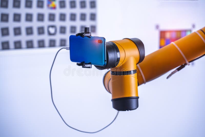 Robotic Artificial Automated Manufacturing Smart Robot Holding Mobile ...