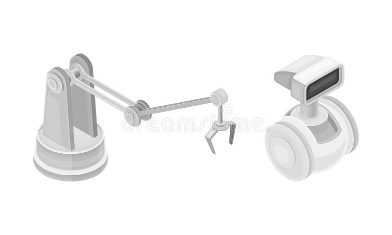 Robotic Artificial Objects Set. Modern Robots, Artificial Intelligence ...