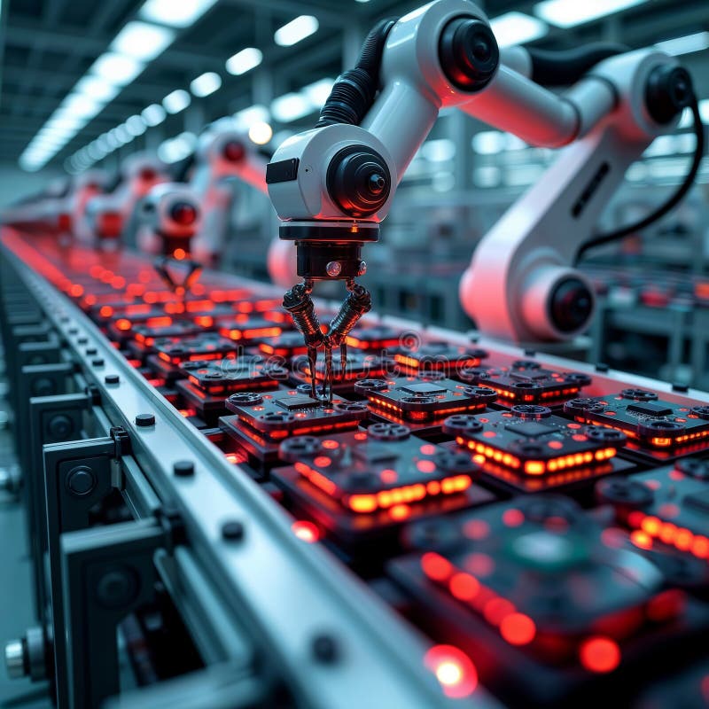 Automated Assembly Line with Precision Robotics, Generative Ai Stock ... Automated Assembly Line with Precision Robotics, Generative Ai Stock ...