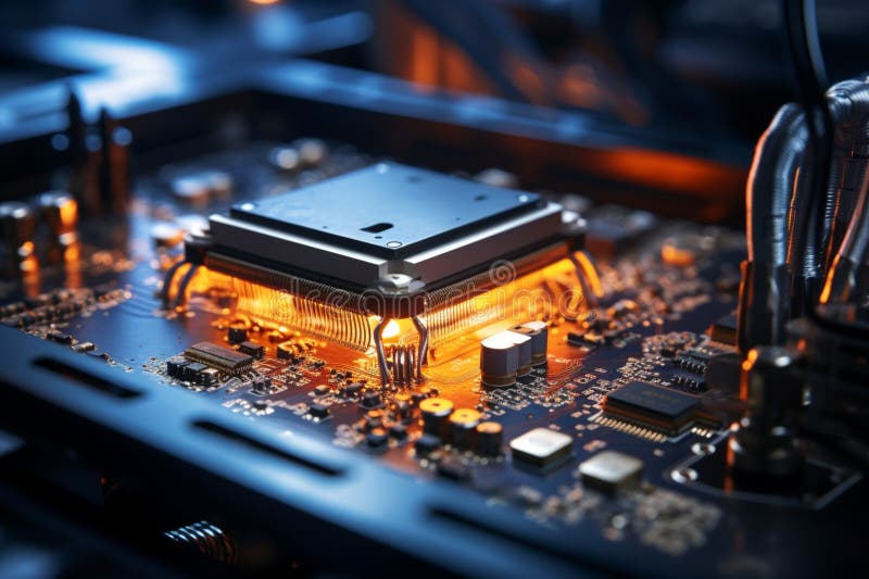 Robotic Assembly Microelectronics Chip Factory, Machine, Robot ...