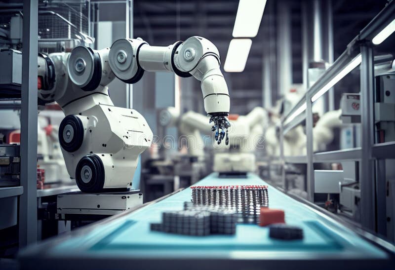 Robotic Assembly Product in Factory (Automation Industry) Created with ...