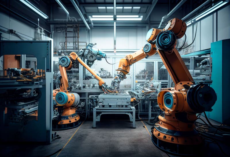 Robotic Assembly Product in Factory (Automation Industry) Created with ...