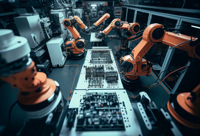 Robotic Assembly Product in Factory (Automation Industry) Created with ...