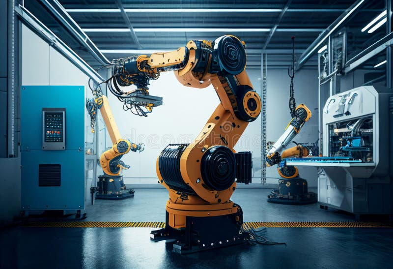 Robotic Assembly Product in Factory (Automation Industry) Created with ...