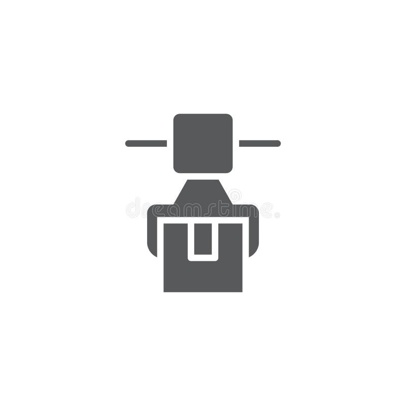 Robotic Assembly Vector Icon Symbol Isolated on White Background Stock ...