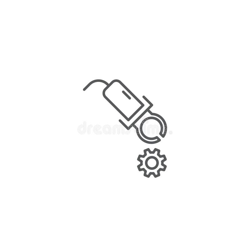 Robotic Assembly Vector Icon Symbol Isolated on White Background Stock ...