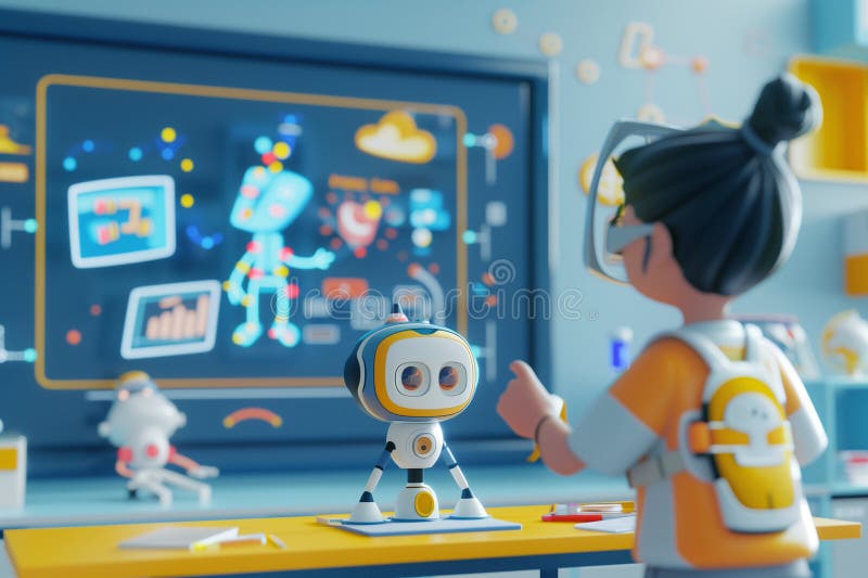 Robotic Assistant Educational Support To Children at Home Helping for ...