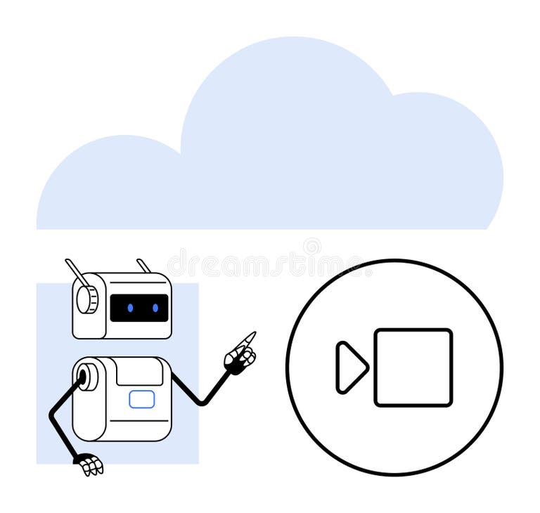 Robotic Assistant Indicating Cloud Computing and Video Playback ...