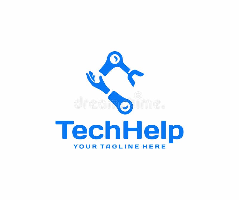 Robotic Assistant Logo Design. People and Artificial Intelligence ...