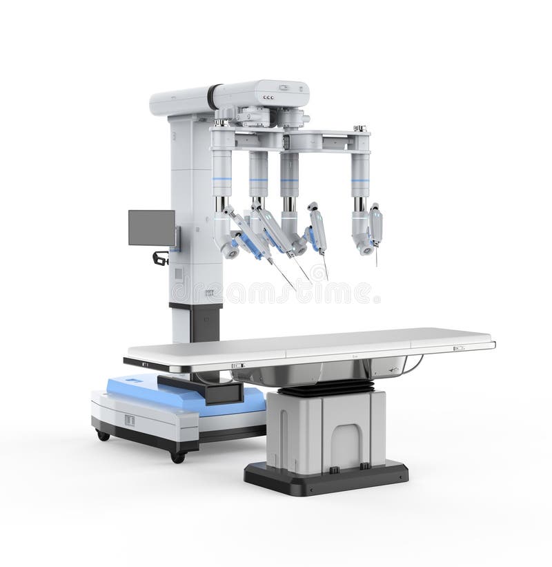 Robotic Assisted Surgery Machine Isolated Stock Illustration ...