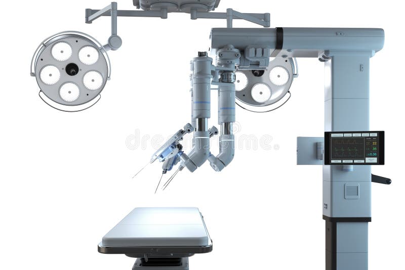 Robotic Assisted Surgery Machine Isolated Stock Illustration ...