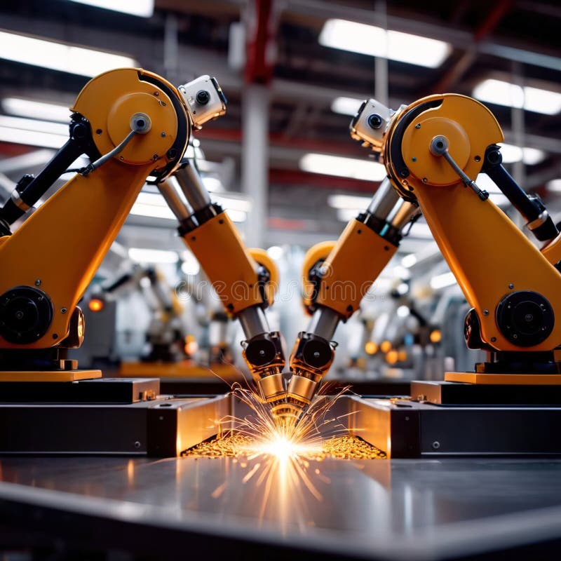 Robotic Automatic Servo Arms for Automated Assembly Line in Factory ...