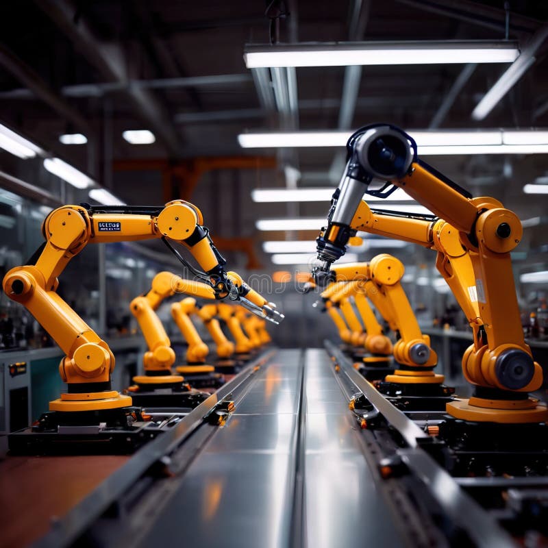 Automated Assembly Line Production of Electric Vehicles Stock ...