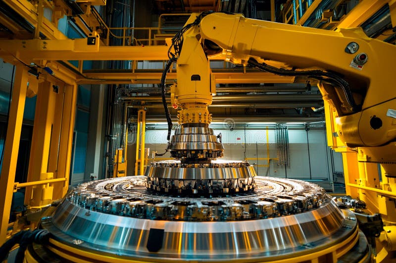 Robotic Automation at Work in a Modern Manufacturing Facility during ...