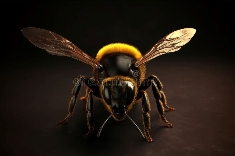 Robotic bee. Generate AI stock illustration. Illustration of apis ...