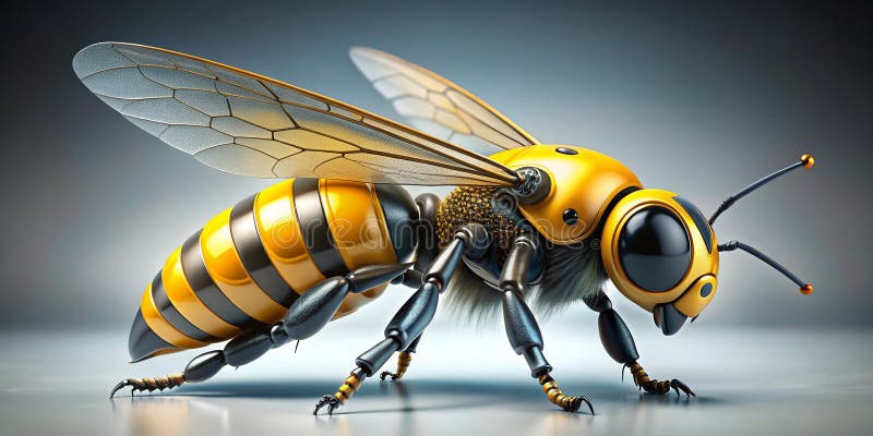 A Robotic Bee that is from the Same Series AI Generative Stock ...