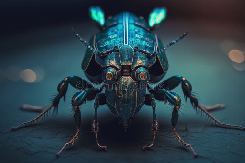 A Robotic Beetle, Futuristic Vision of the Future Stock Illustration ...