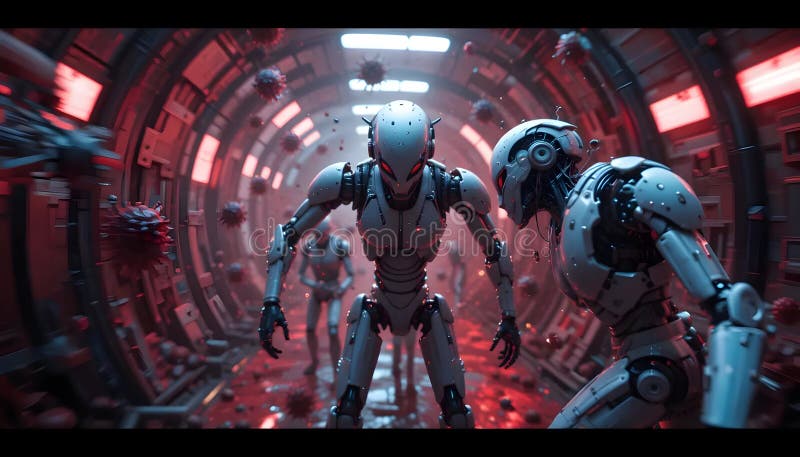 Robotic Biohazard Response stock illustration. Illustration of games ...