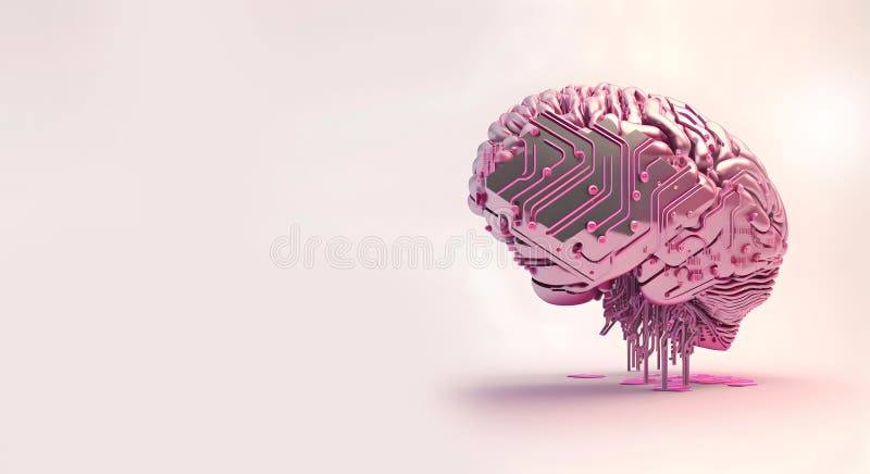 Robotic Brain with AI. Concept of Artificial Intelligence, Brainpower ...