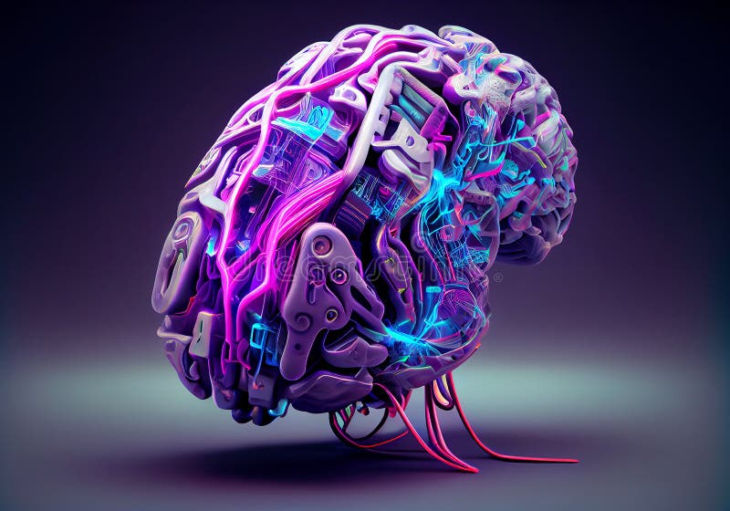 Robotic Brain Concept, Futuristic Brain. Generative AI. Stock ... Robotic Brain Concept, Futuristic Brain. Generative AI. Stock ...