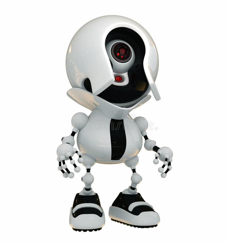 Robot with DSLR Camera stock illustration. Illustration of shutter ...