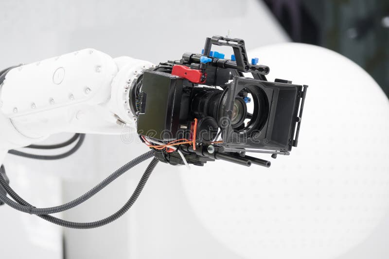 Robotic Camera for Broadcasting at Television Stock Image - Image of ...