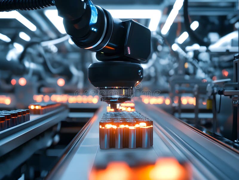 Robotic Camera Performing a 360 Degree Inspection of Products on a ...