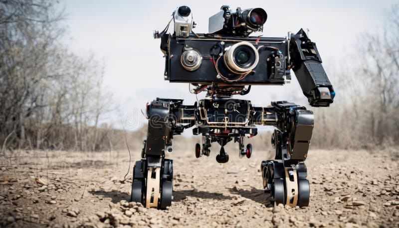 Robotic Camera System in Natural Setting Stock Photo - Image of ...