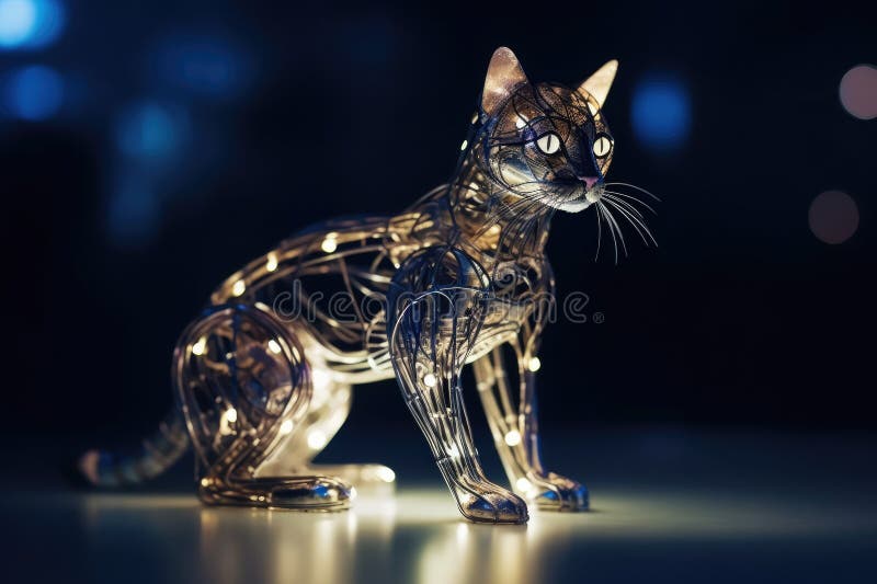 A Robotic Cat. Innovative Technology. the Concept of Machine Learning ...