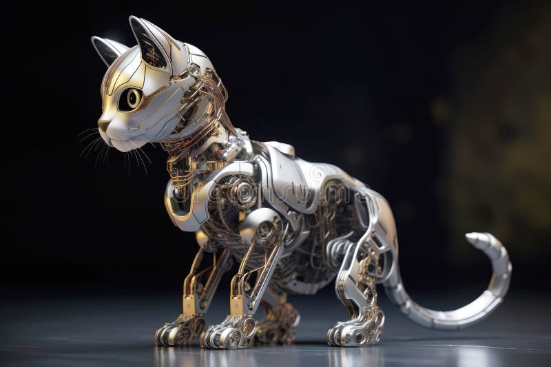 A Robotic Cat. State-of-the-art Technology. the Concept of Machine ...