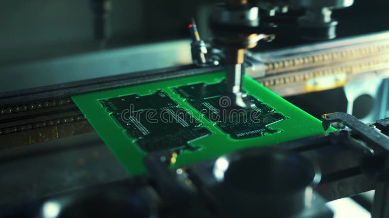 Automatic Soldering Machine Operates with Motherboard Stock Footage ...