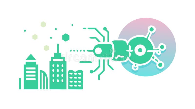 Robotic City Protector or Guardian, Security, Vector Design Generative ...