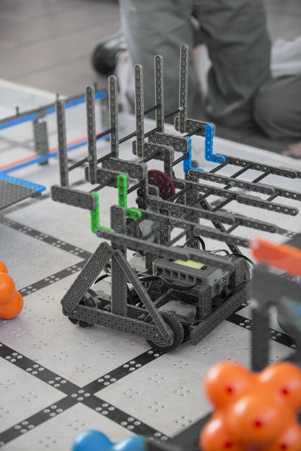 Robotic Lab Class with School Students Blur Background in AI Learning ...