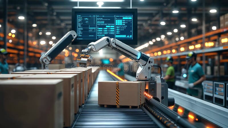 A Robotic Conveyor System Handling Packages in a Large Warehouse Under ...