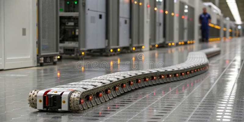 Robotic Conveyor System Navigates a High-tech Warehouse during ...