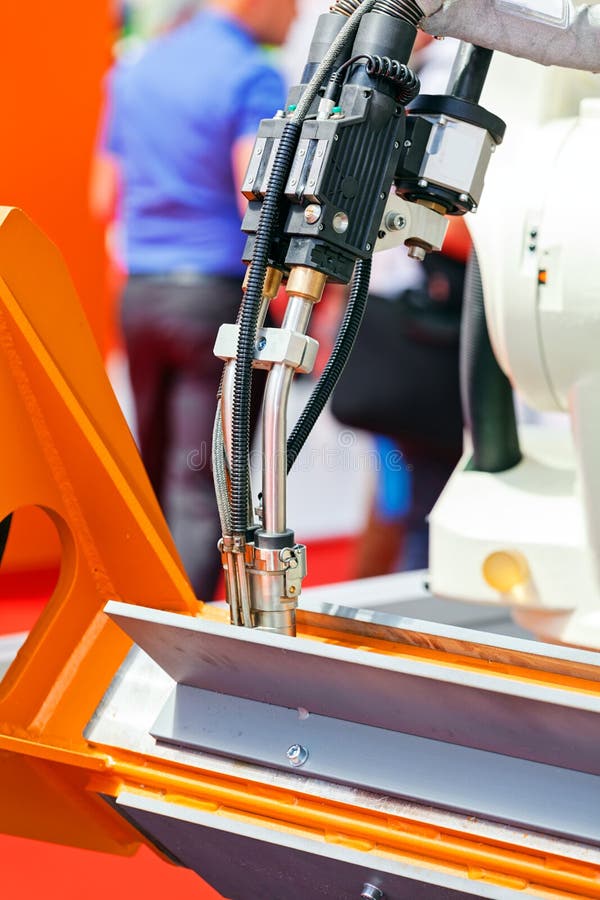 Robotic cutting machine stock image. Image of current - 75285331