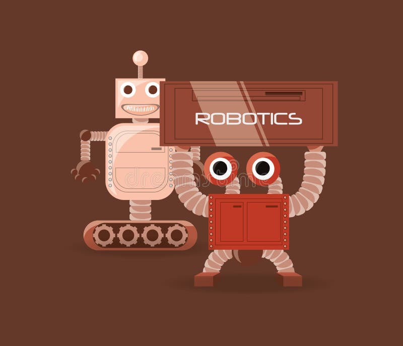 Brown Robot Technology Future Artificial Intelligence Shadow Stock ...