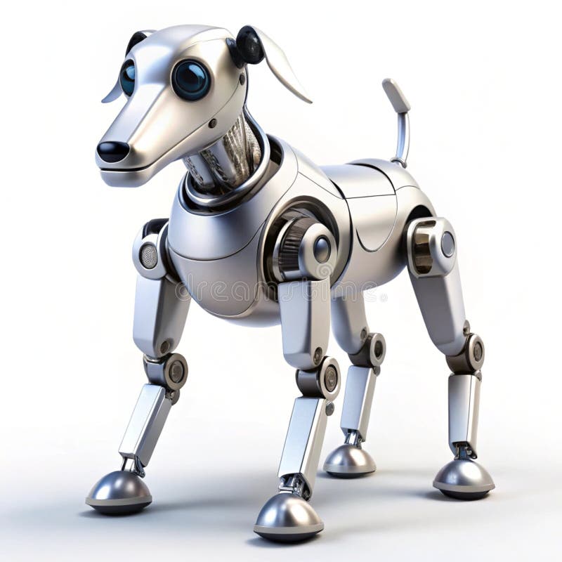 Robotic Dog with AI Sensors Stock Illustration - Illustration of cyber ...