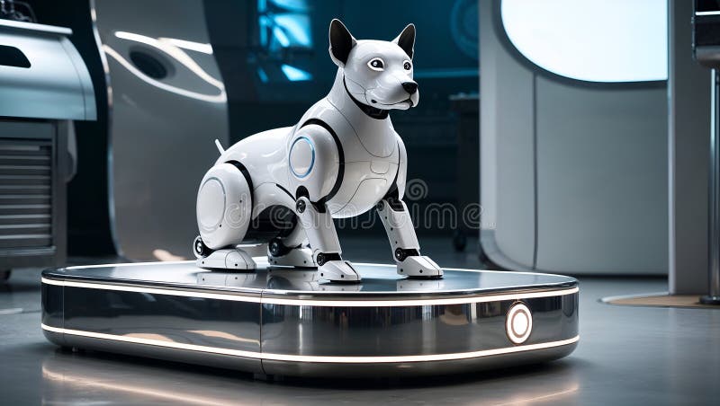 Robotic Dog Designed for Companionship and Assistance in a Futuristic ...
