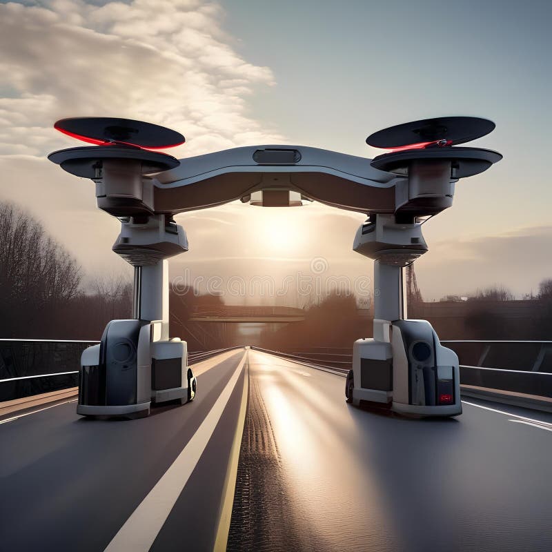 A Robotic Drone Inspecting a Bridge for Structural Integrity3 Stock ...