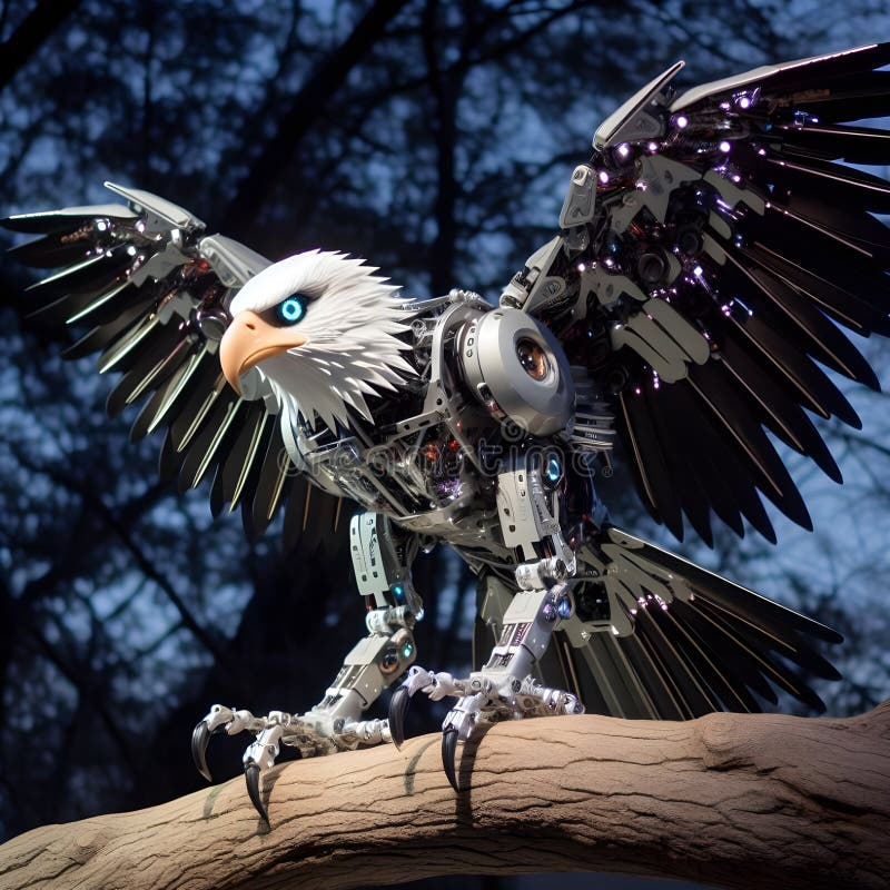 Robotic eagle stock illustration. Illustration of animal - 303894169