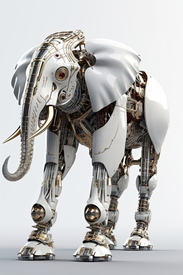 Robotic Elephant Features Striking Bionic Enhancements and Intricate ...