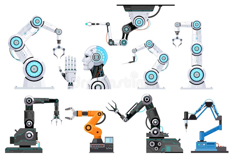 Robotic Engineering Vector Illustrations Stock Vector - Illustration of ...