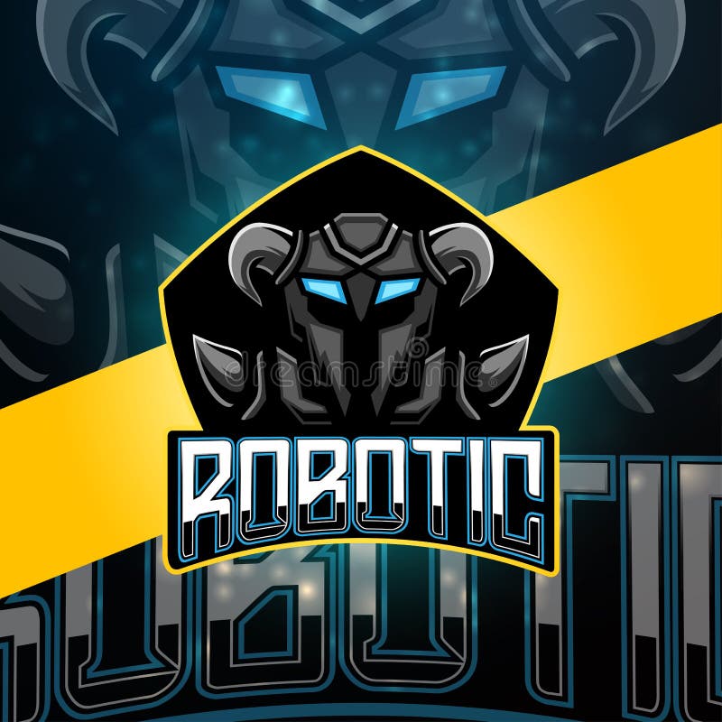 Robotic Esport Mascot Logo Design Stock Vector - Illustration of game ...