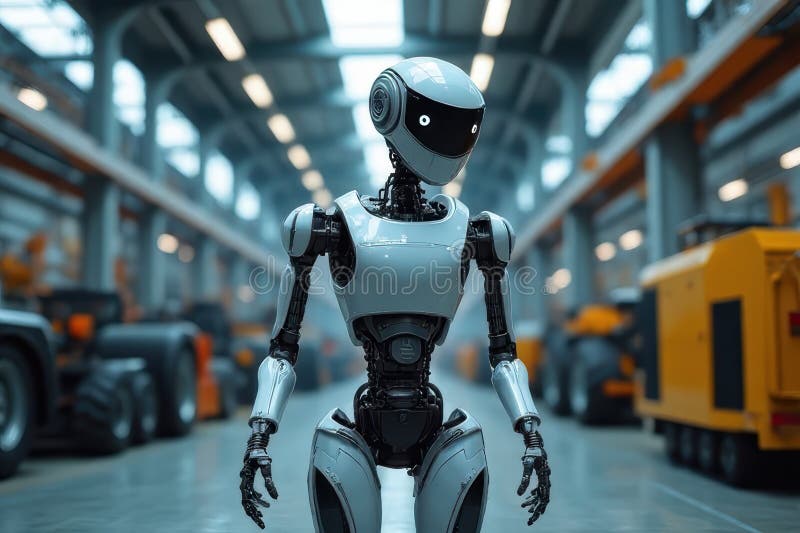 Robotic Evolution in Motion Stock Illustration - Illustration of ...