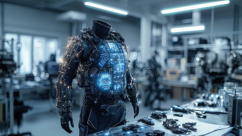 Robotic Exosuit Development Lab Futuristic Engineering Concepts in a ...