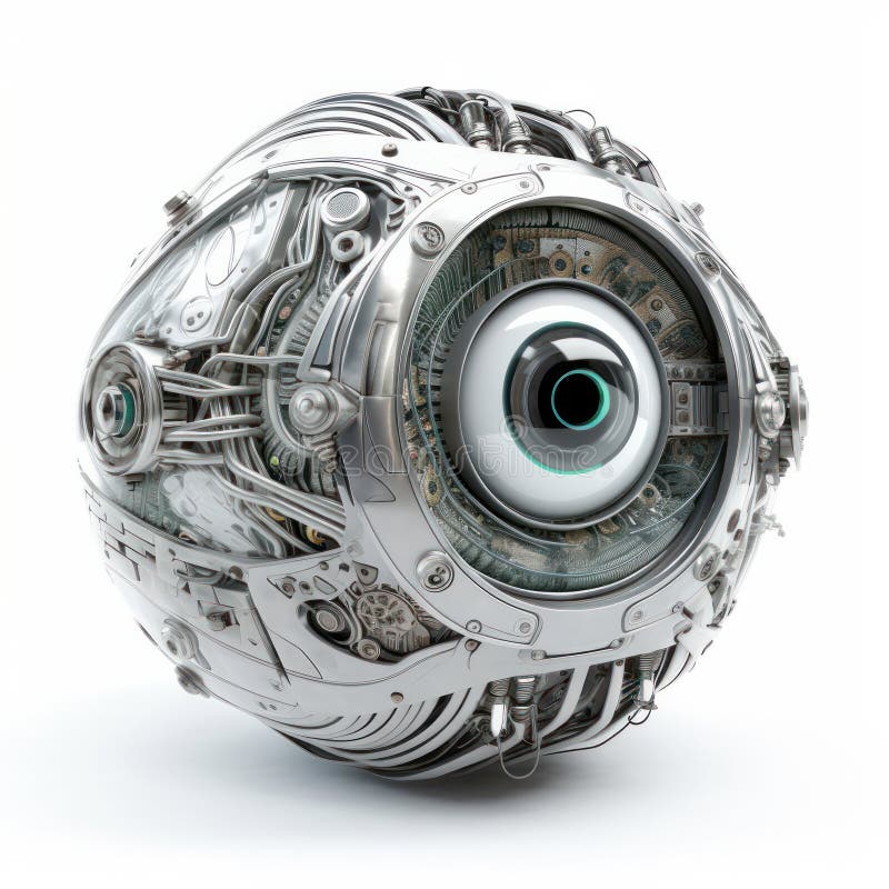 Robotic Eye Metallic Textures Glowing Circuits Stock Photos - Free ...